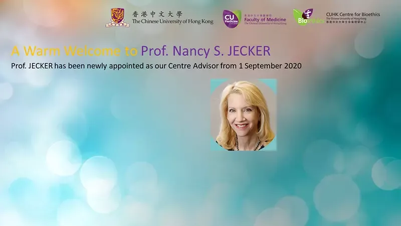 A Warm Welcome to Prof. Nancy S. JECKER
